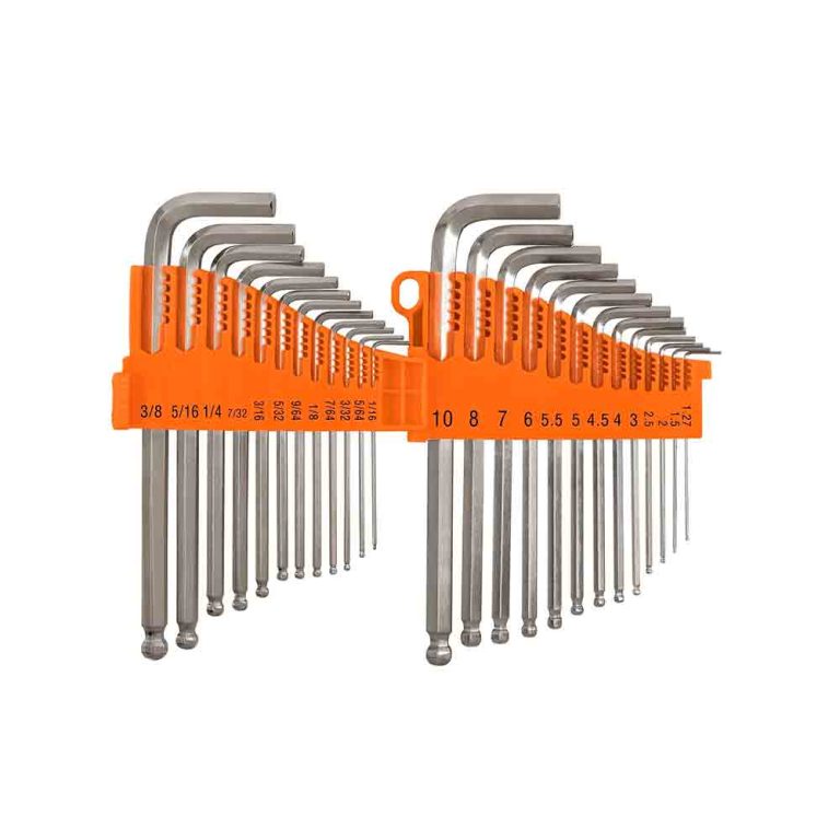 Juego de llaves allen largas estándar y milimétricas TRUPER puntas de ...