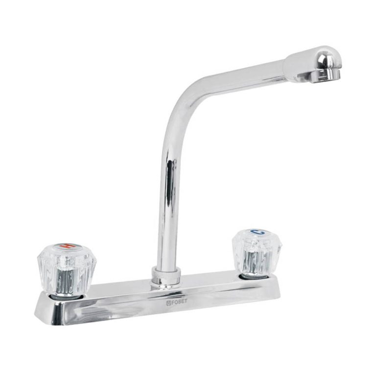 Llave mezcladora para fregadero cuello curvo FOSET BASIC maneral de ...