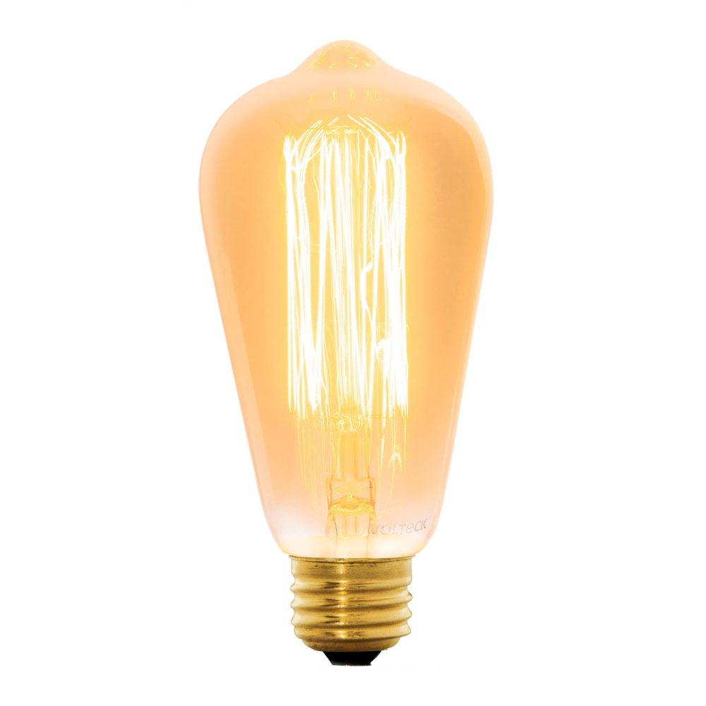 Foco incandescente vintage Volteck 40 W tipo Edison Mod. FIV-40E
